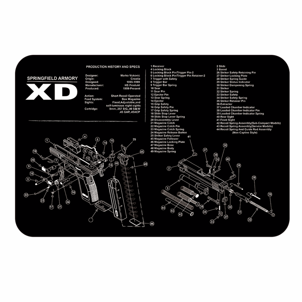 Springfield Armory XD Gun Cleaning Mat – Shooters Mart